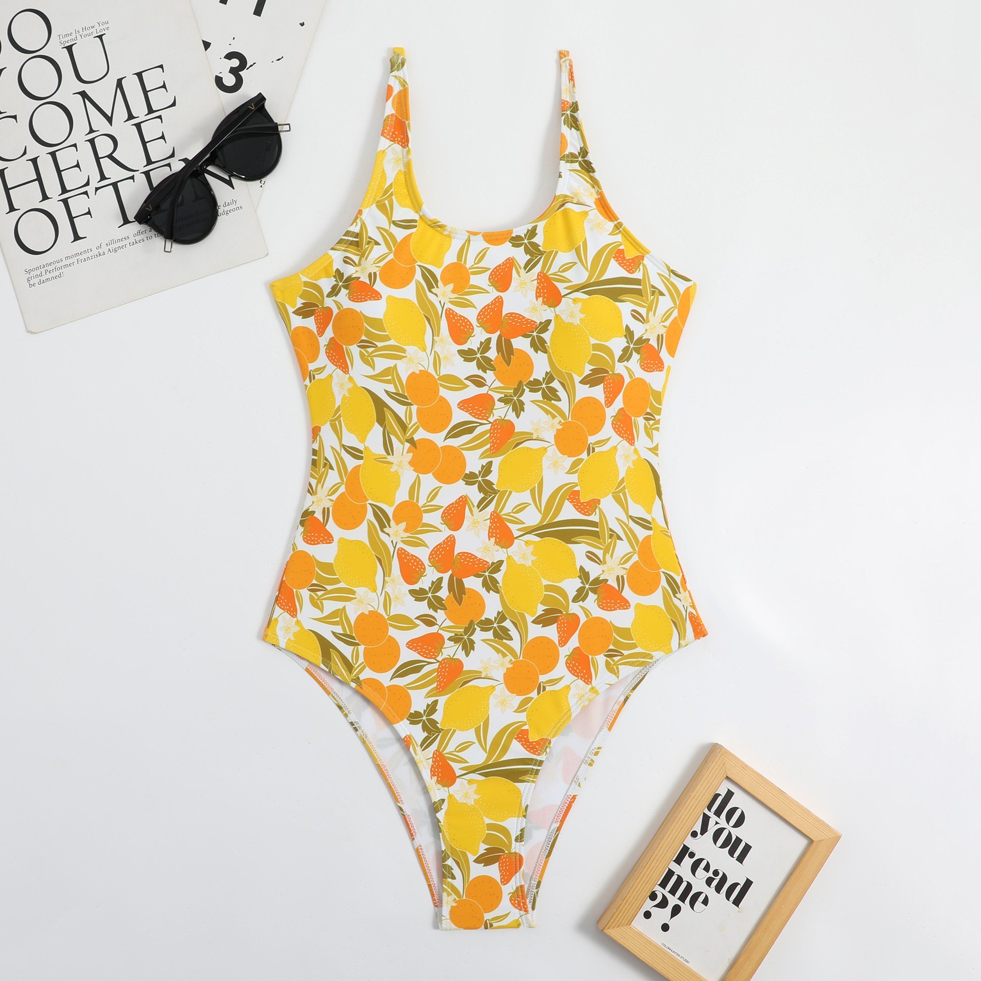 Tiktok′s New One-Piece Colorful Printed Backless Women′s Bikini ...